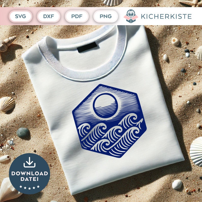 Plotterdatei Meer SVG PNG Deutsche Schneidedatei Clipart Leuchtturm Sonnenuntergang Meer selbst ...