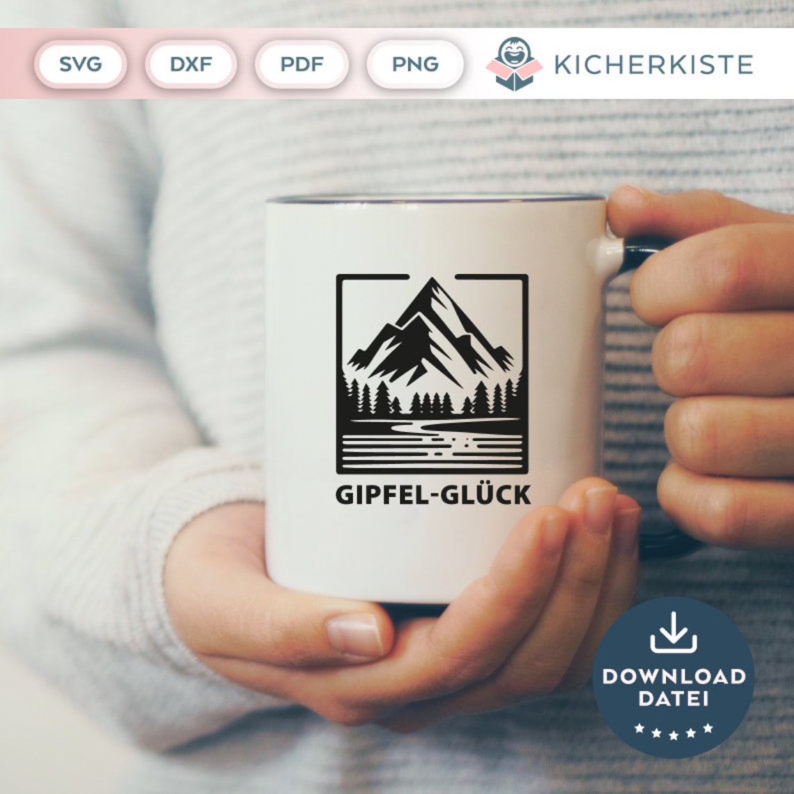 Bundle Plotterdatei Berge SVG PNG Deutsche Schneidedatei Clipart für T-Shirt Berge & Wandern ...