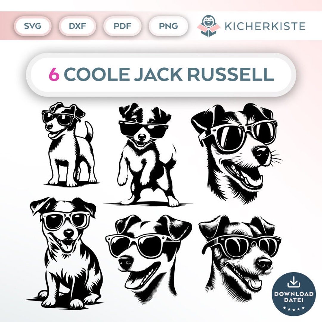 Bundle Plotterdatei Hunde SVG PNG Deutsche Schneidedatei Clipart 6 ...