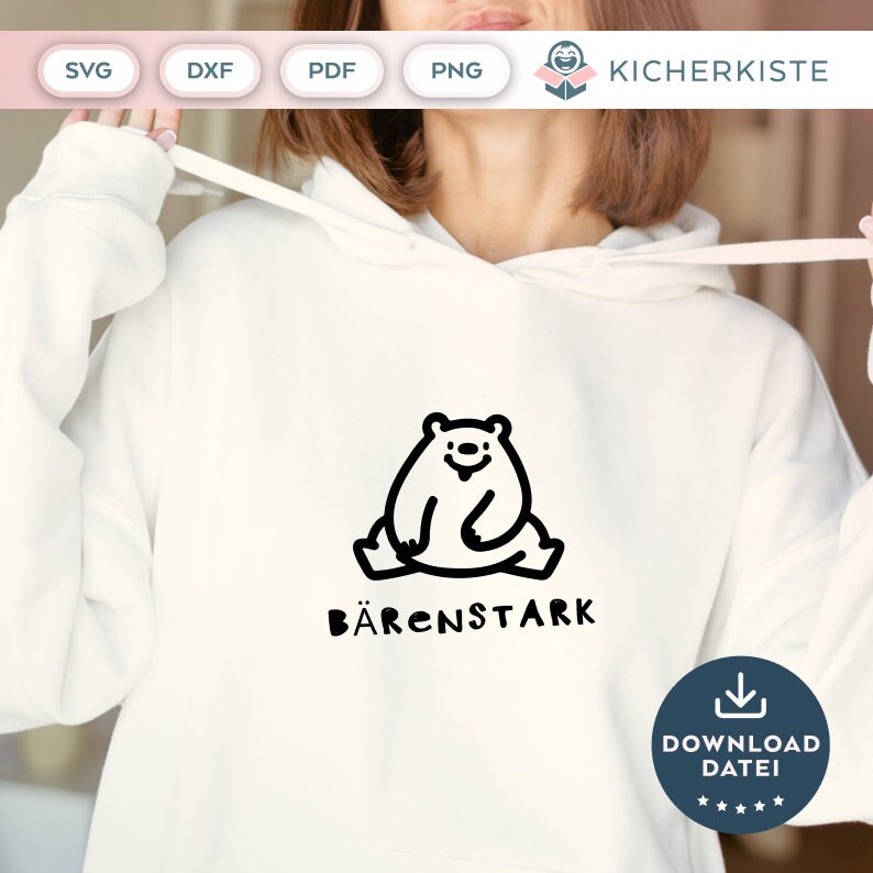 Bundle Plotterdatei Bären SVG PNG Deutsche Schneidedatei Clipart Für T-shirt Witziger Bär Zum ...