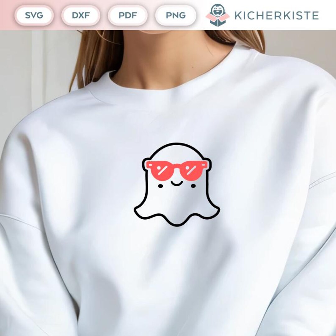 Plotterdatei Halloween Geist SVG PNG Halloween Motive Svg Geist Sonnenbrille Svg Selbst Drucken ...