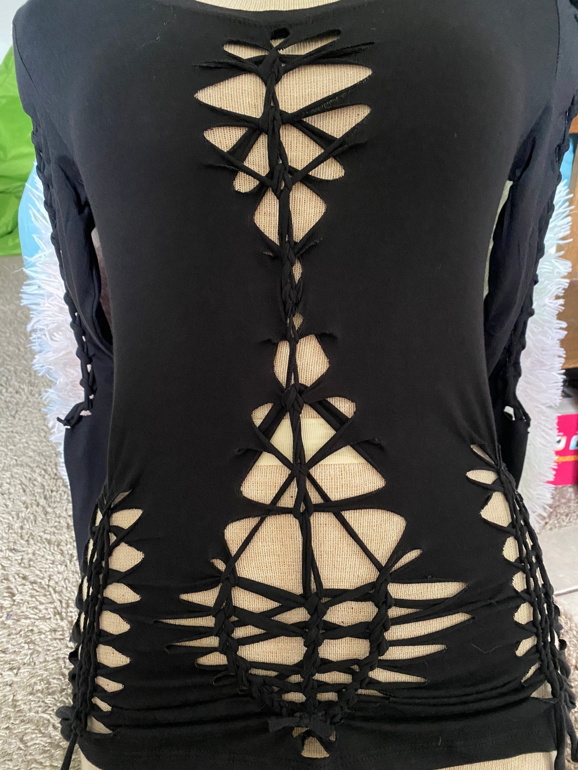 Slit Weave Long Sleeve Shirt - Etsy