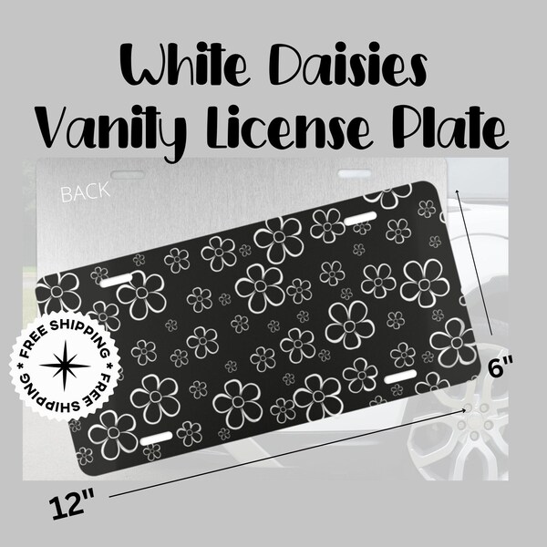 Floral License Plate - Etsy