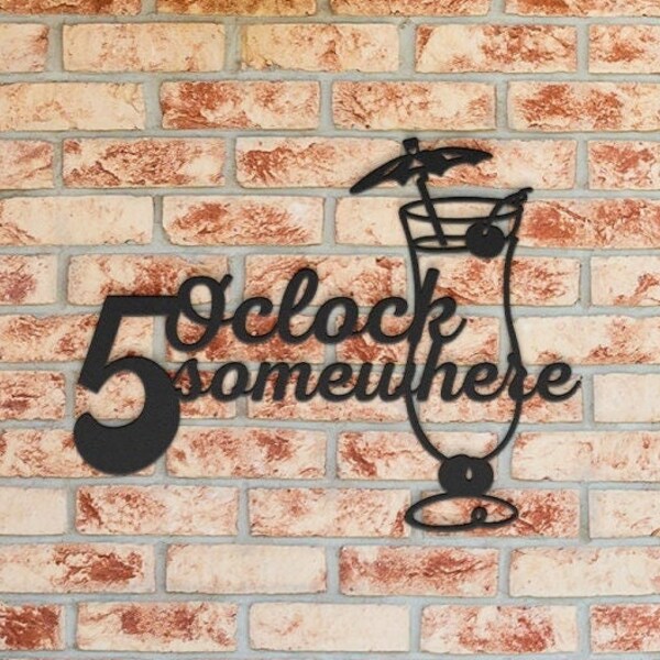 5 Oclock Somewhere Sign - Etsy