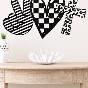 Modern Christian Metal Art Sign, Bible Home Decor Gift for New Home ...