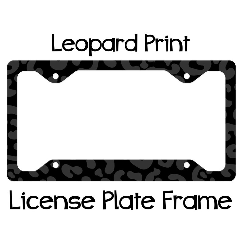 Leopard Print License Plate Frame Leopard Car Accessories for - Etsy