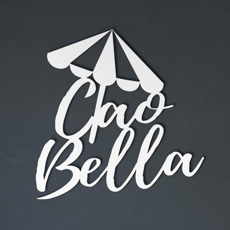 Italy Inspired Home Bar Decor Ciao Bella Amalfi Coast Sign for Outdoor ...