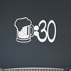 Beer 30 Bar Sign, Beer Thirty Sign for Beer Drinker Gift, Funny Beer ...