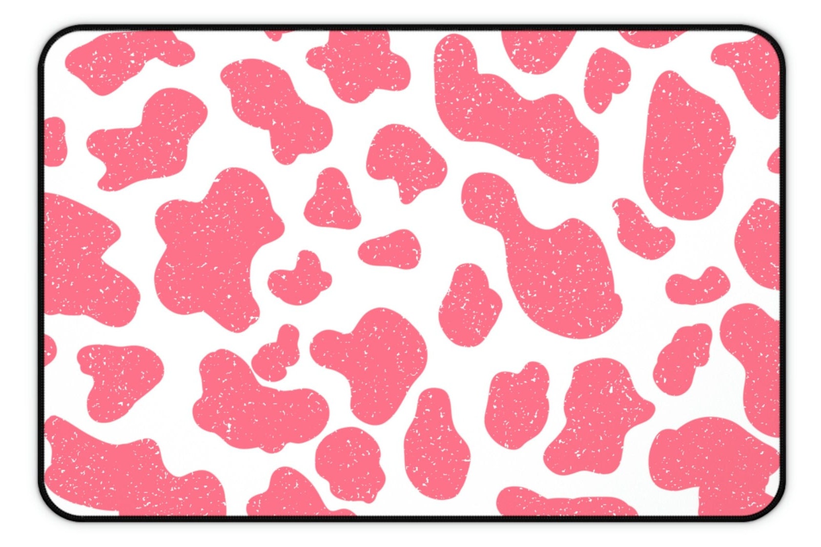 Pink Cow Print Desk Mat Pink Cow Desk Pad Strawberry Cow - Etsy