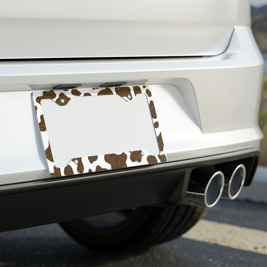 Cow Print License Plate Frame Cow Car Accessories for Teens - Etsy