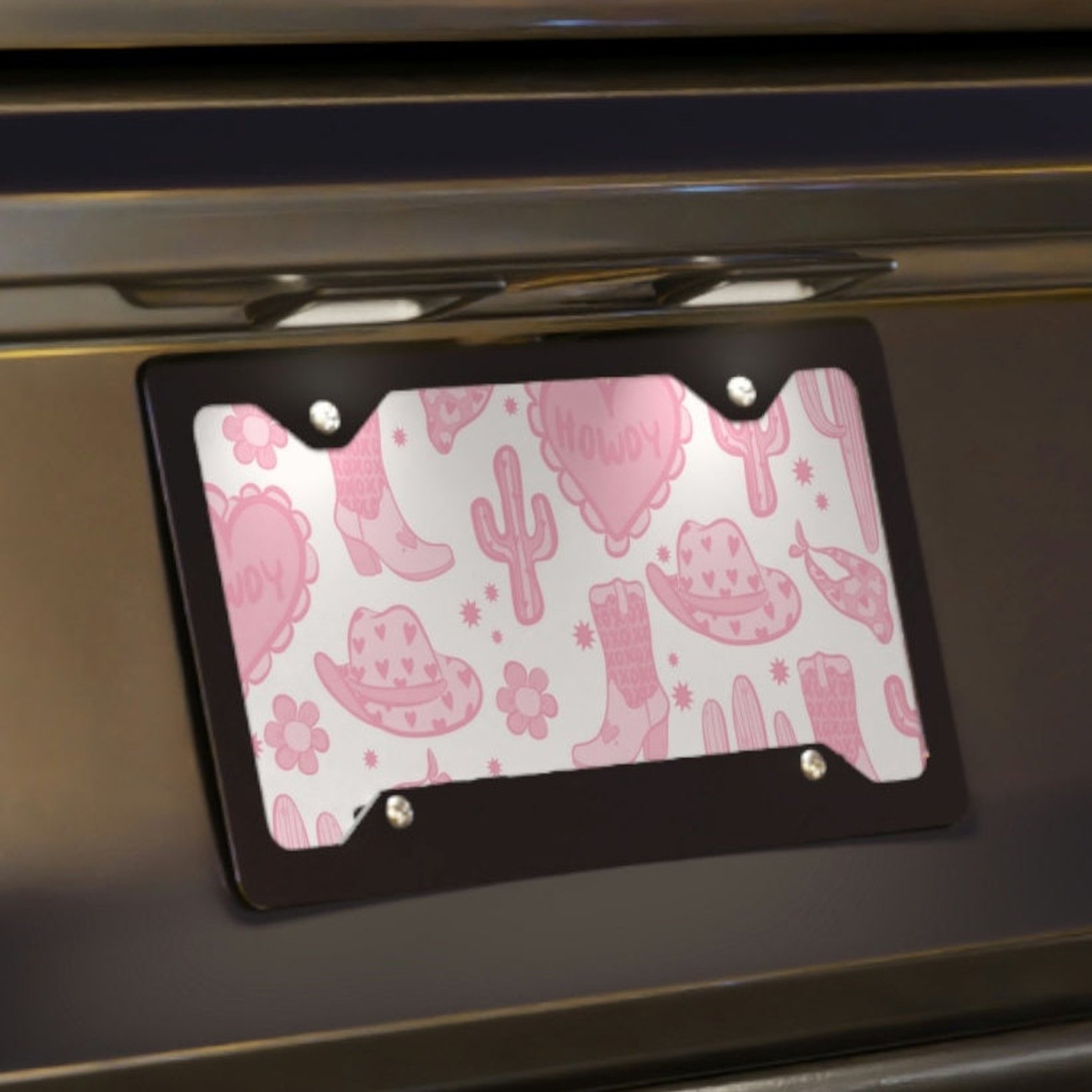 Cowgirl License Plate Desert License Plate Vanity License Plate Front ...