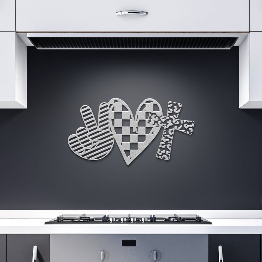 Modern Christian Metal Art Sign, Bible Home Decor Gift for New Home ...