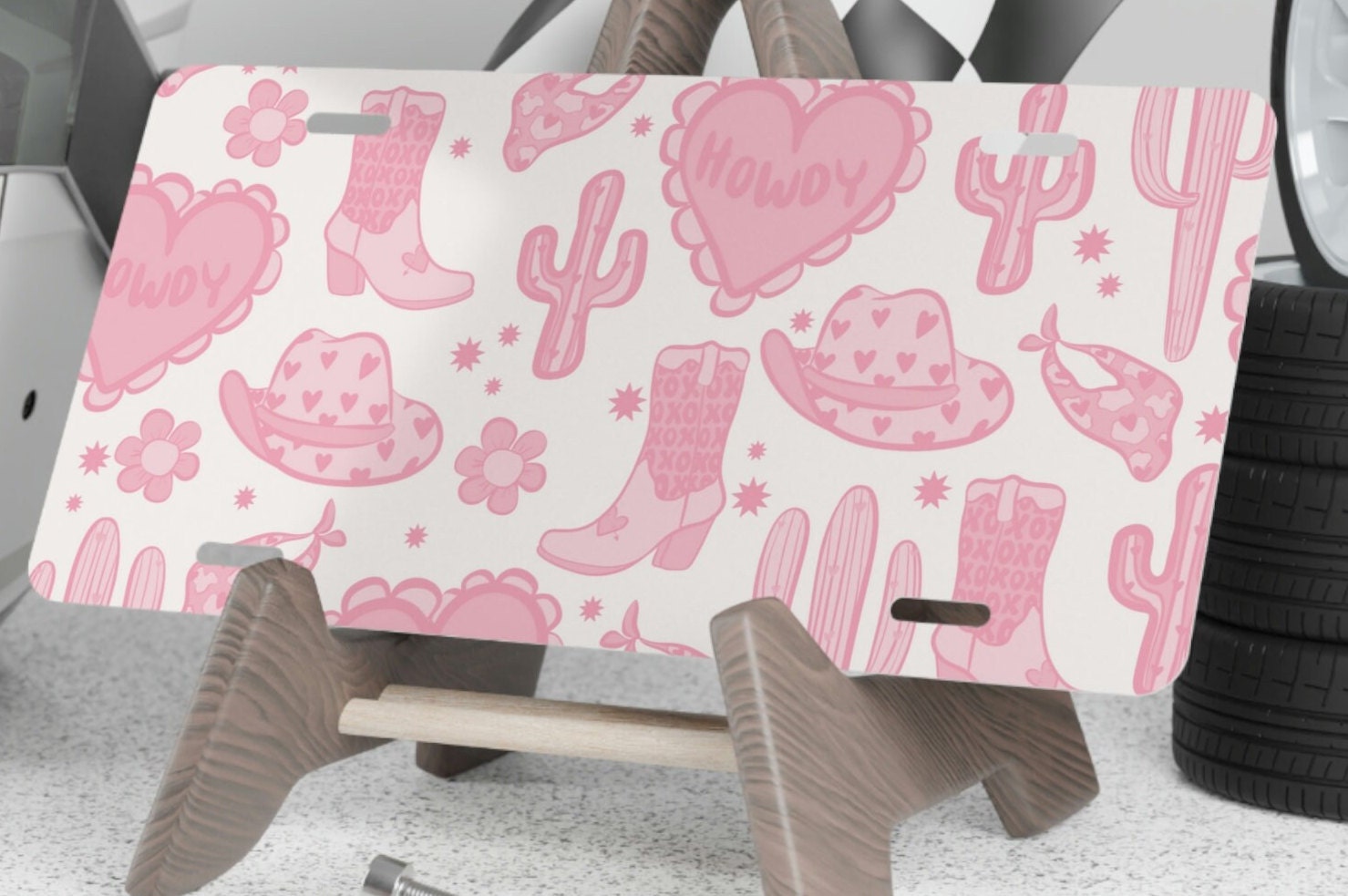 Cowgirl License Plate Desert License Plate Vanity License Plate Front ...