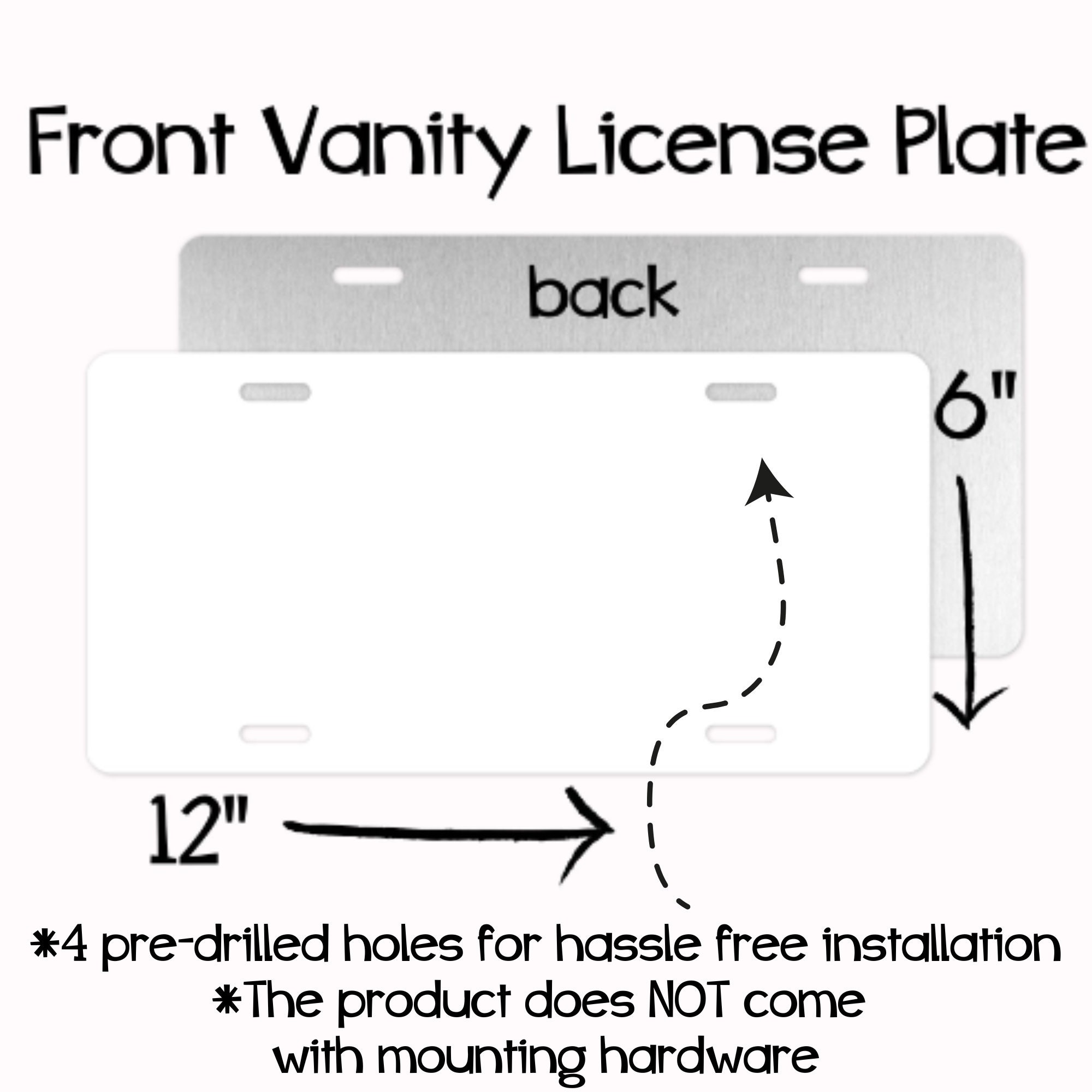 License Plate Cats Cute License Plate Vanity License Plate Front Car ...