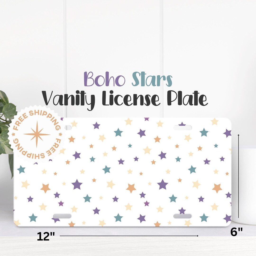 Stars License Plate Cute Stars Car Accessories for Women Gift for New ...