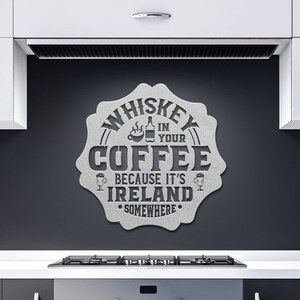 Irish Coffee Bar Sign Funny Irish Sign for Coffee Station Whiskey in ...