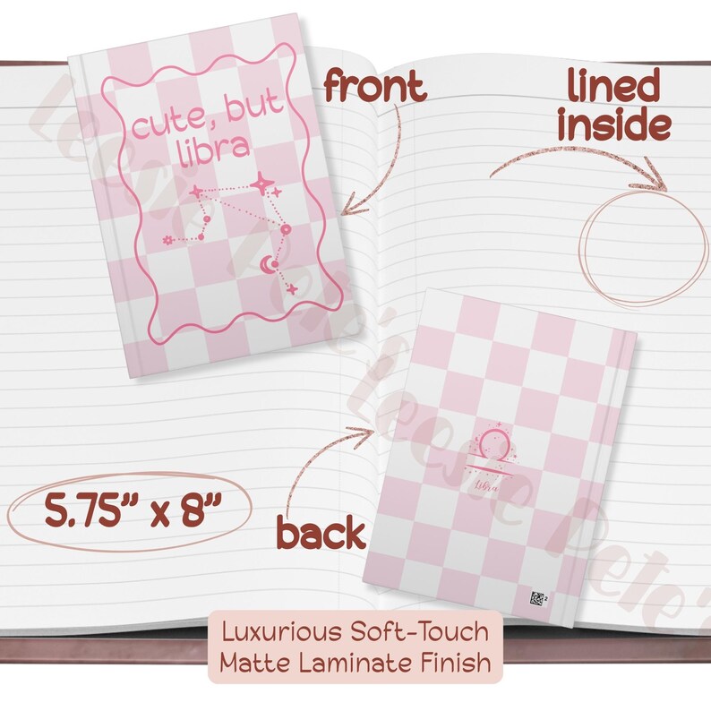 Libra Gifts Zodiac Journal Astrology Notebook Pink Constellation Diary ...