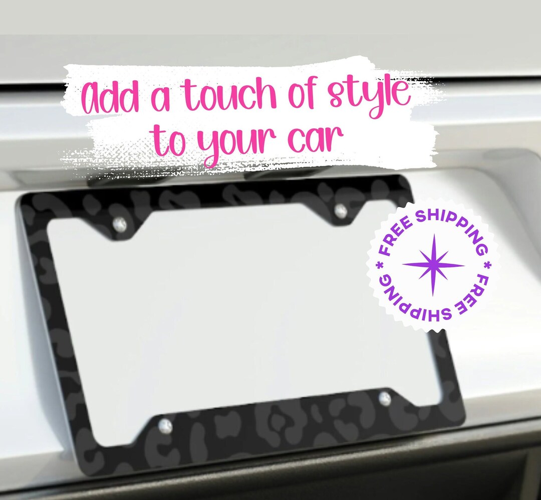 Leopard Print License Plate Frame Leopard Car Accessories for - Etsy
