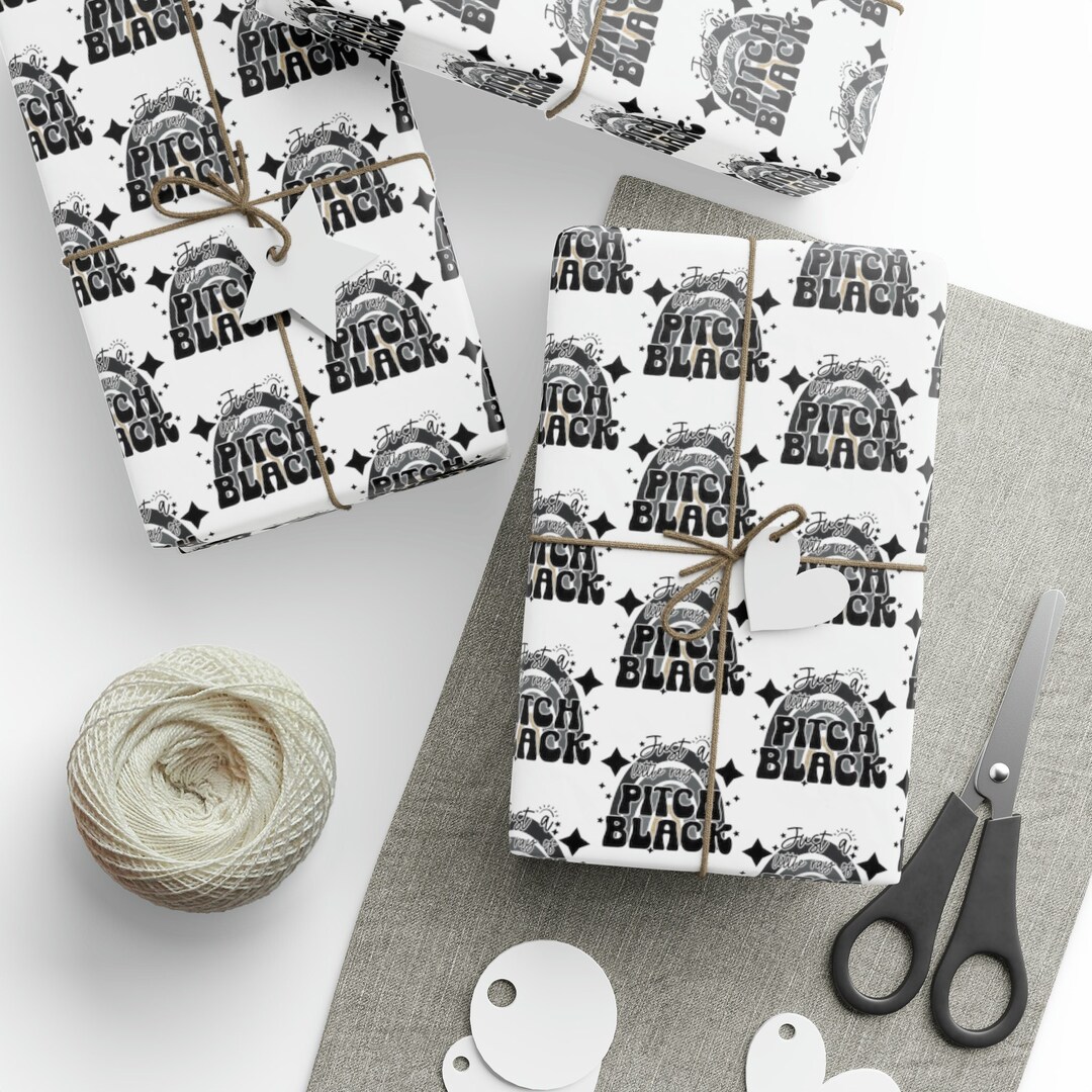 Funny Wrapping Paper Just A Little Ray of Pitch Black - Etsy