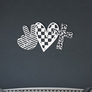 Modern Christian Metal Art Sign, Bible Home Decor Gift for New Home ...