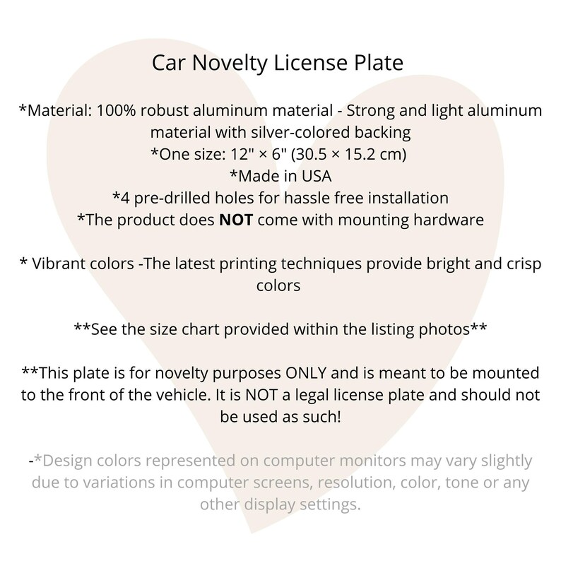 Cowgirl License Plate Desert License Plate Vanity License Plate Front ...