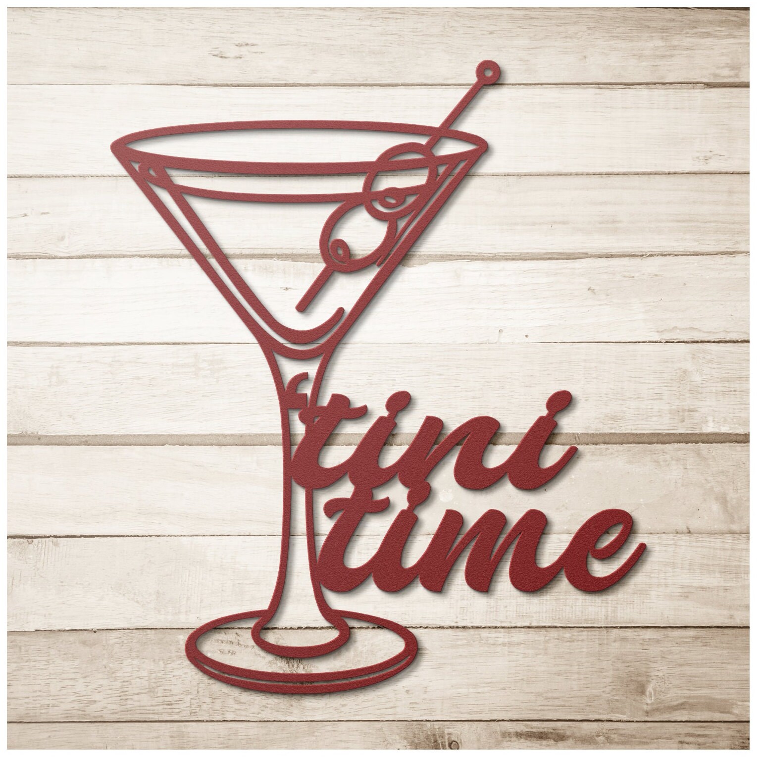 Martinis Wall Art Home Bar Decor, Bar Gifts Cocktail Sign, Tini Time ...