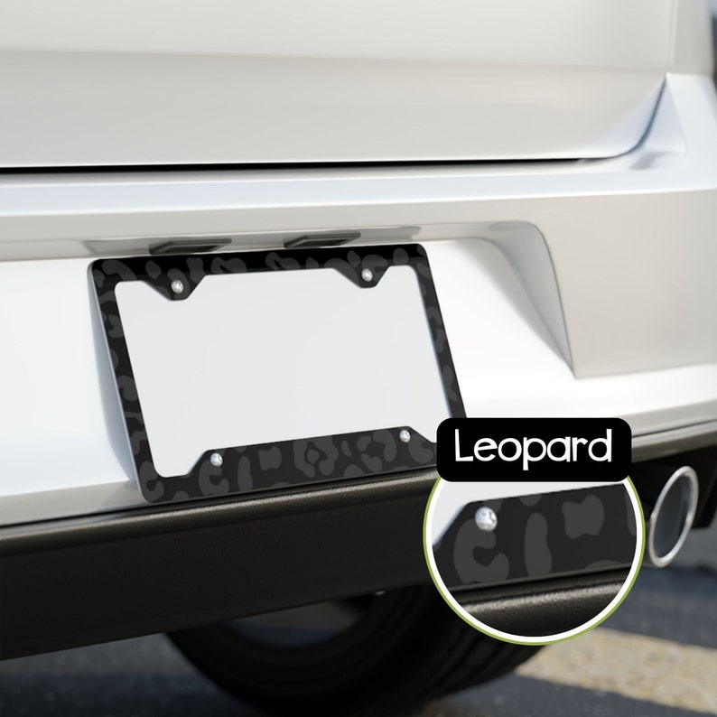 Leopard Print License Plate Frame, Leopard Car Accessories for Women ...