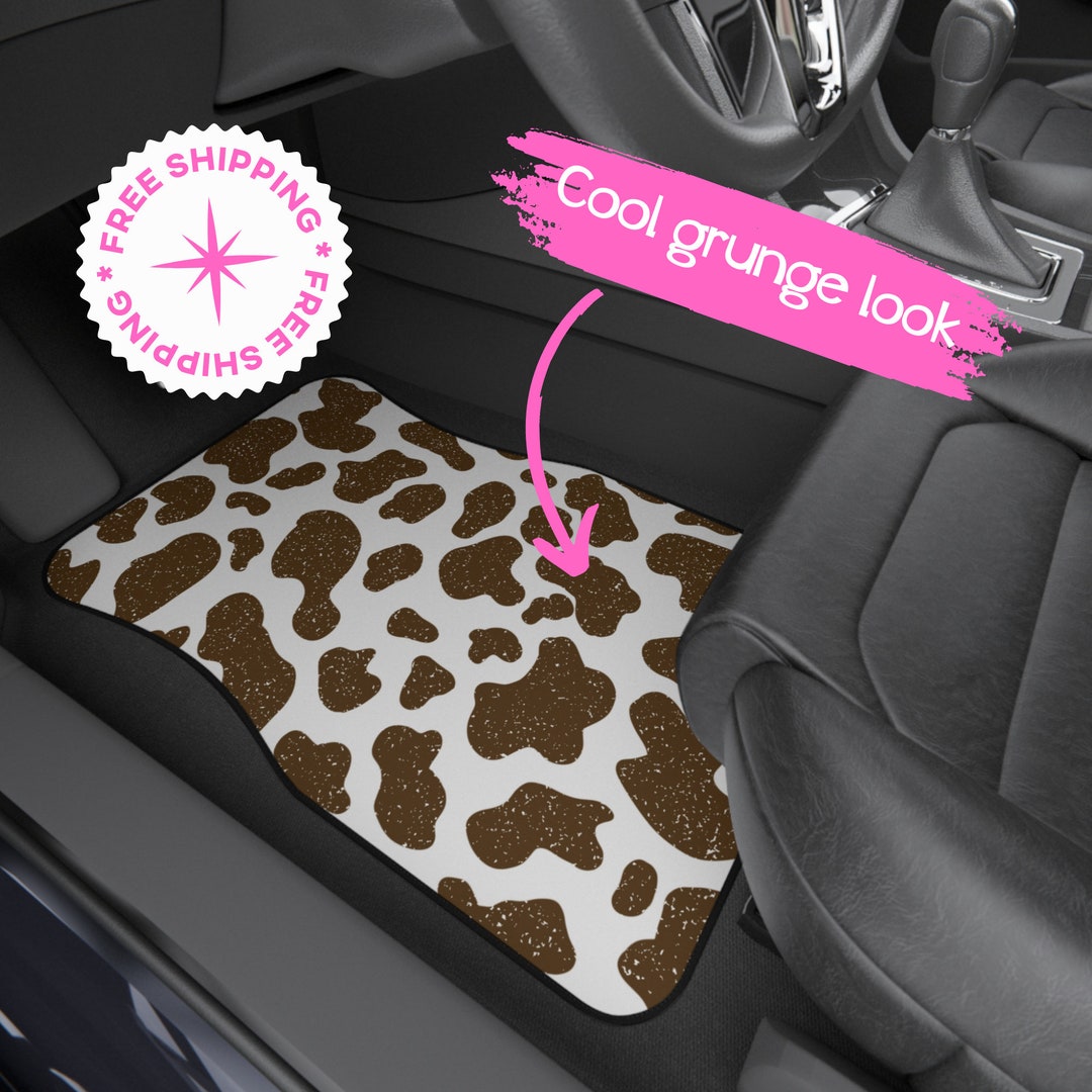 Cow Print Car Mat Set of 4, Car Mats Cute, Cow Lover Gift, Teenage Girl ...