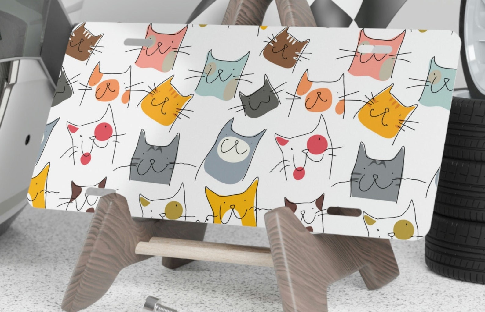 License Plate Cats Cute License Plate Vanity License Plate Front Car ...