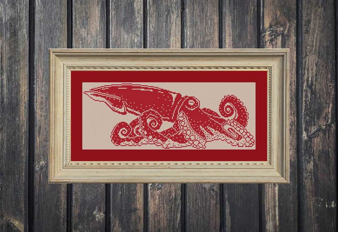 Octosquid Cross Stitch Pattern Monocolour - Etsy