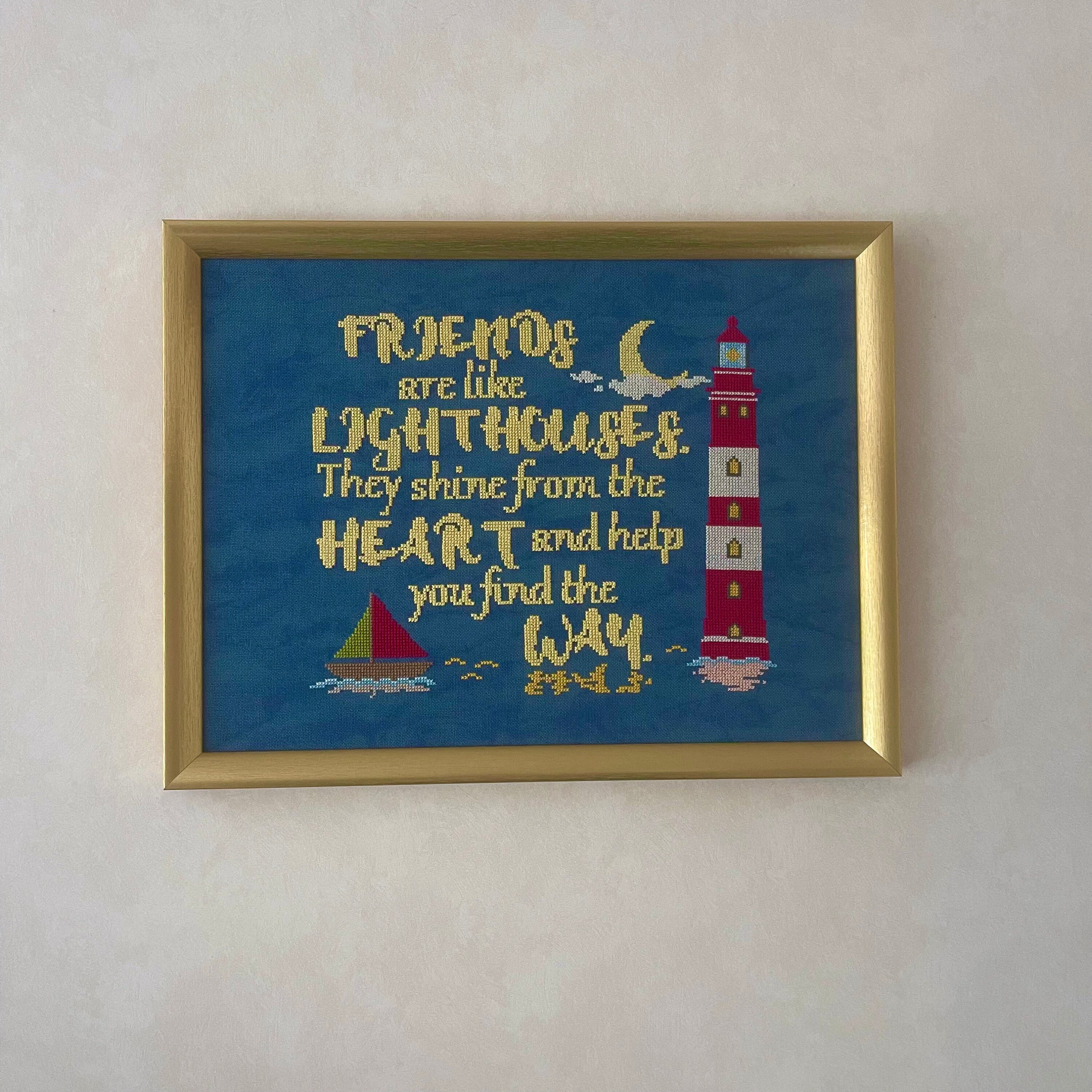 Lighthouse Quote Cross Stitch Pattern ENG/DE - Etsy