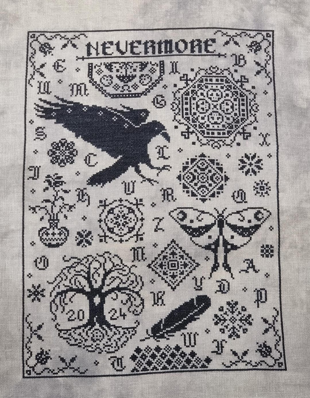 Nevermore Sampler Cross Stitch Pattern - Etsy