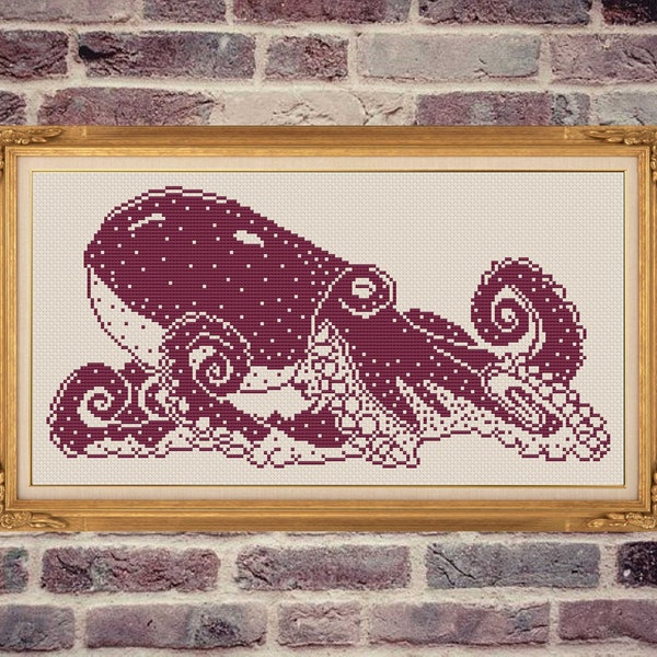 Octopus Cross Stitch - Etsy