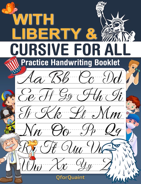 With Liberty and Cursive for All | Etsy