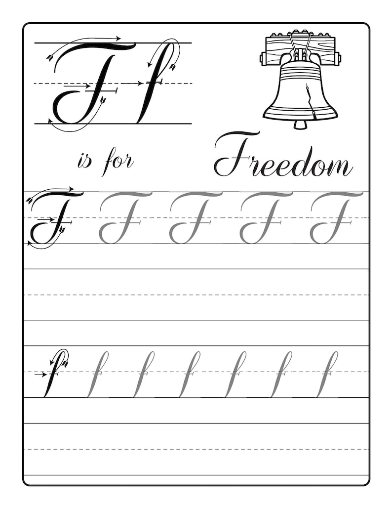 With Liberty and Cursive for All - Etsy