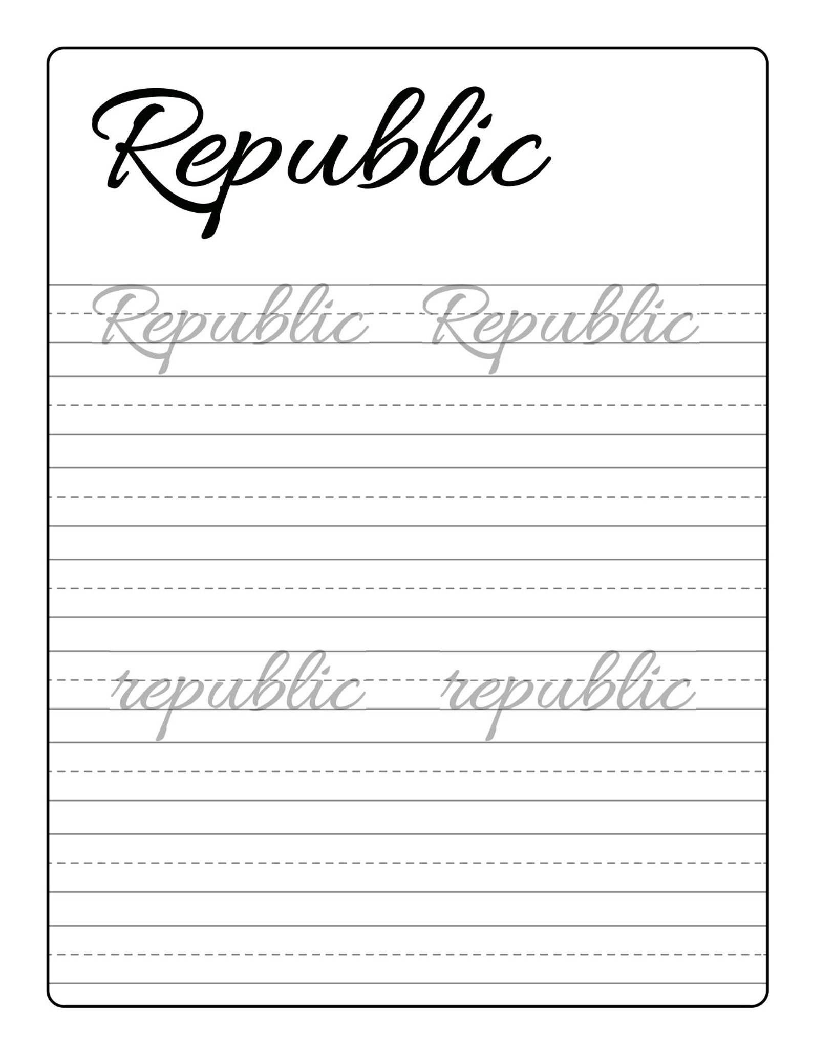 The Pledge of Allegiance Cursive Handwriting Booklet - Etsy