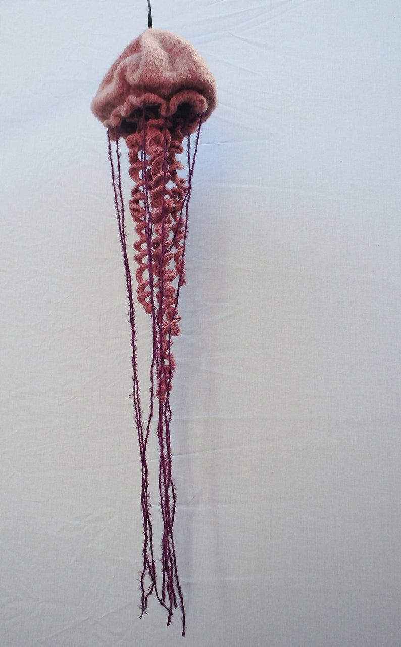 Knitted Pink Jellyfish * Medusa * Hand Knitted * Unique Knitwork ...