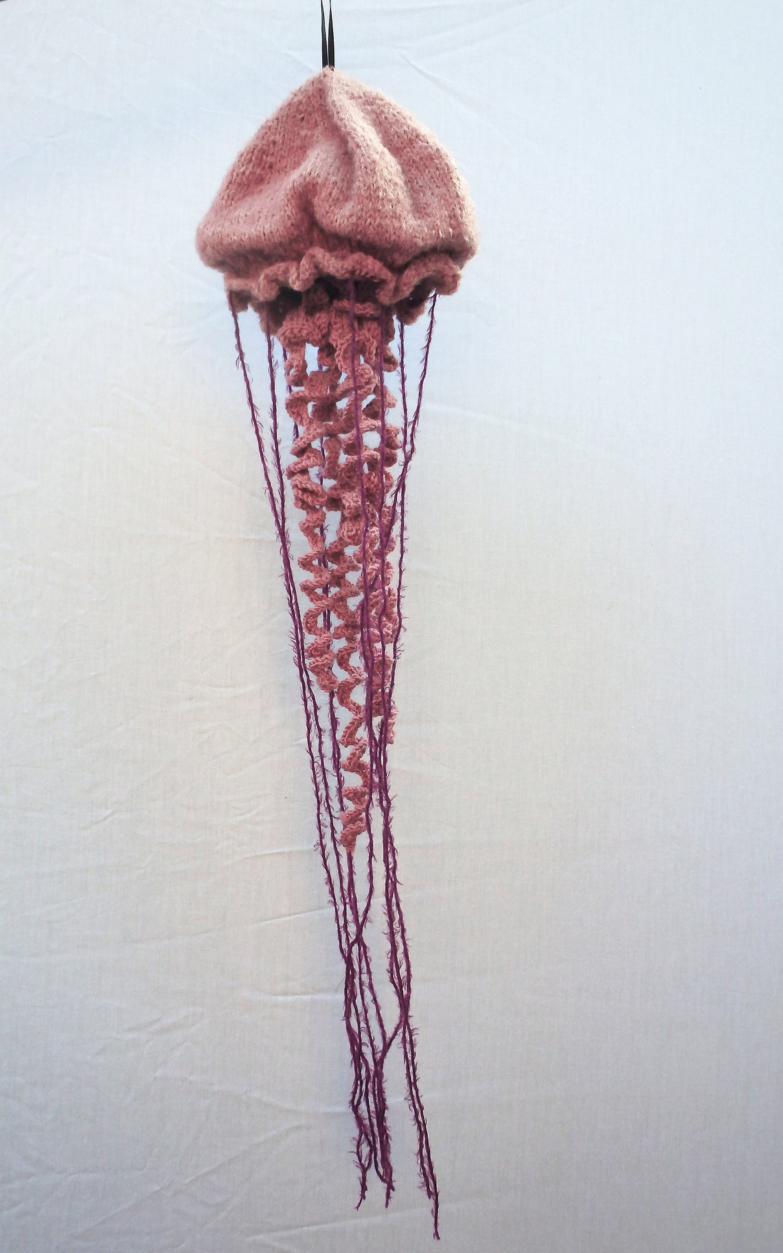 Knitted Pink Jellyfish * Medusa * Hand Knitted * Unique Knitwork ...
