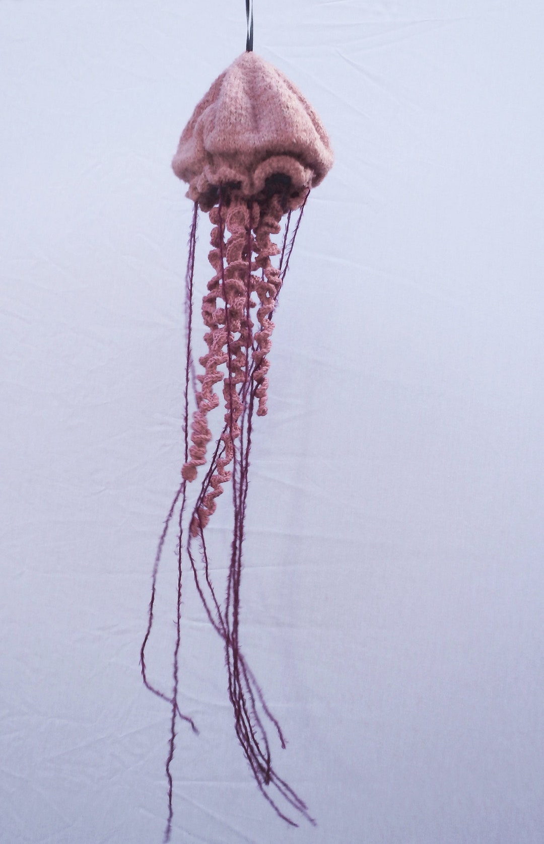 Knitted Pink Jellyfish * Medusa * Hand Knitted * Unique Knitwork ...