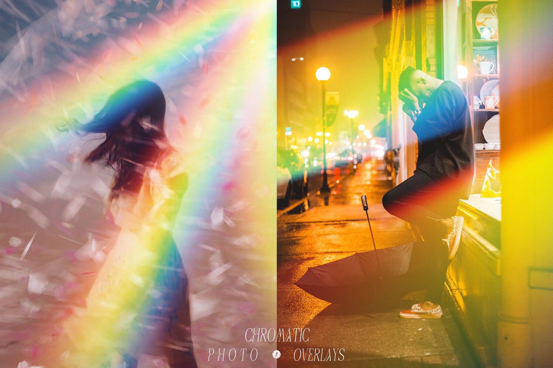 50 Chromatic Overlays | Rainbow Photoshop Overlay, Rainbow Photo Effect ...