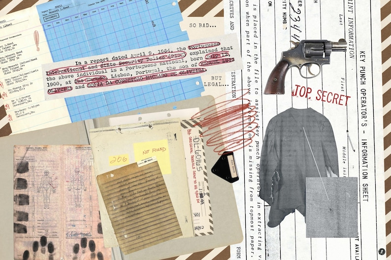 Criminal Bureau Collage Kit, Forensic Design, Detective Storytelling ...