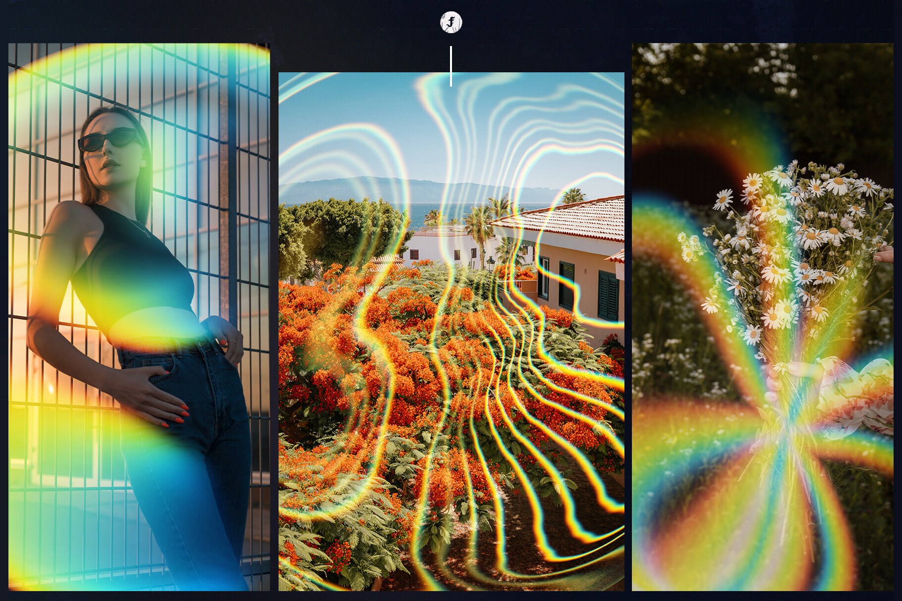 100 Rainbow Spheres | Rainbow Light Overlays PNG, Iridescent Shine ...