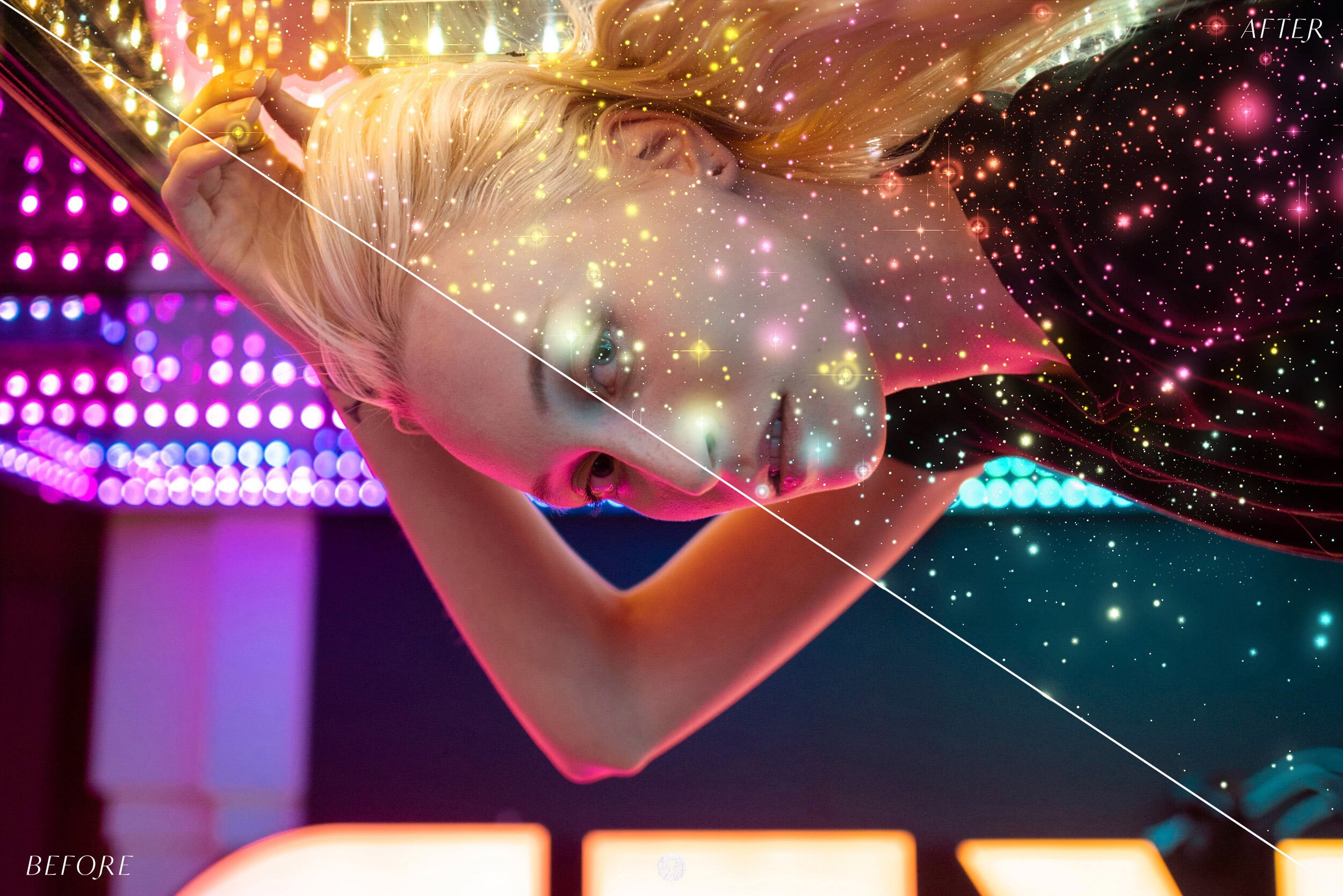 Rainbow Glitter Stars Overlays | Iridescent Magical Sparkling ...