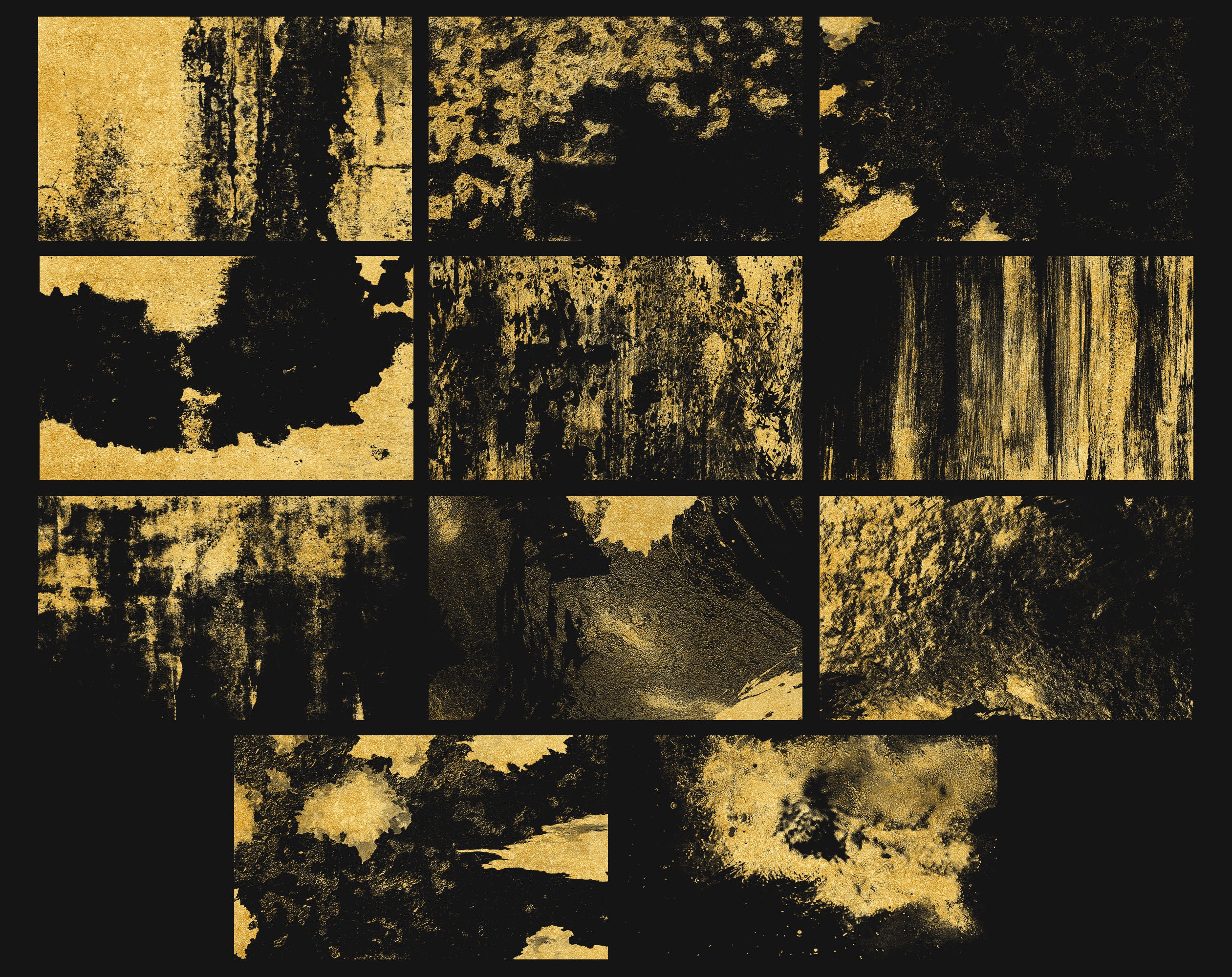 Gold Grunge Overlays | Golden Flakes, Digital Shimmer Distressed Gold ...