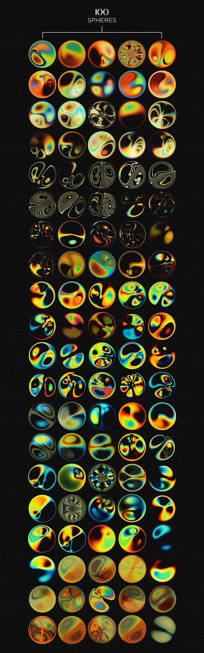 100 Rainbow Spheres | Rainbow Light Overlays PNG, Iridescent Shine ...