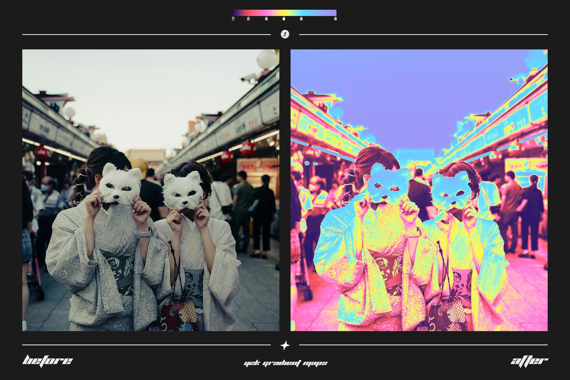 Y2K Photoshop Procreate Gradient Maps, Color Grading Photo Effect ...