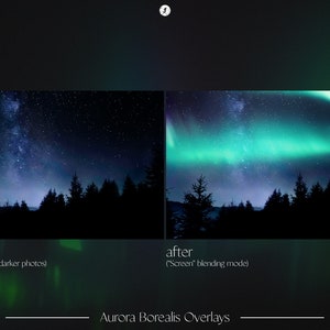 Aurora Borealis Overlays | Northern Lights Realistic Photo Overlays ...