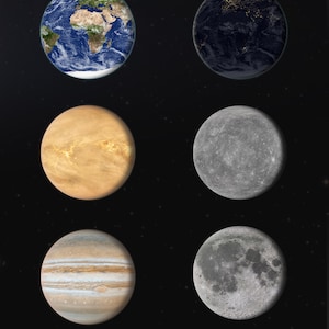 Realistic Planets Clipart Set | Space Clipart PNG, Solar System, Earth ...