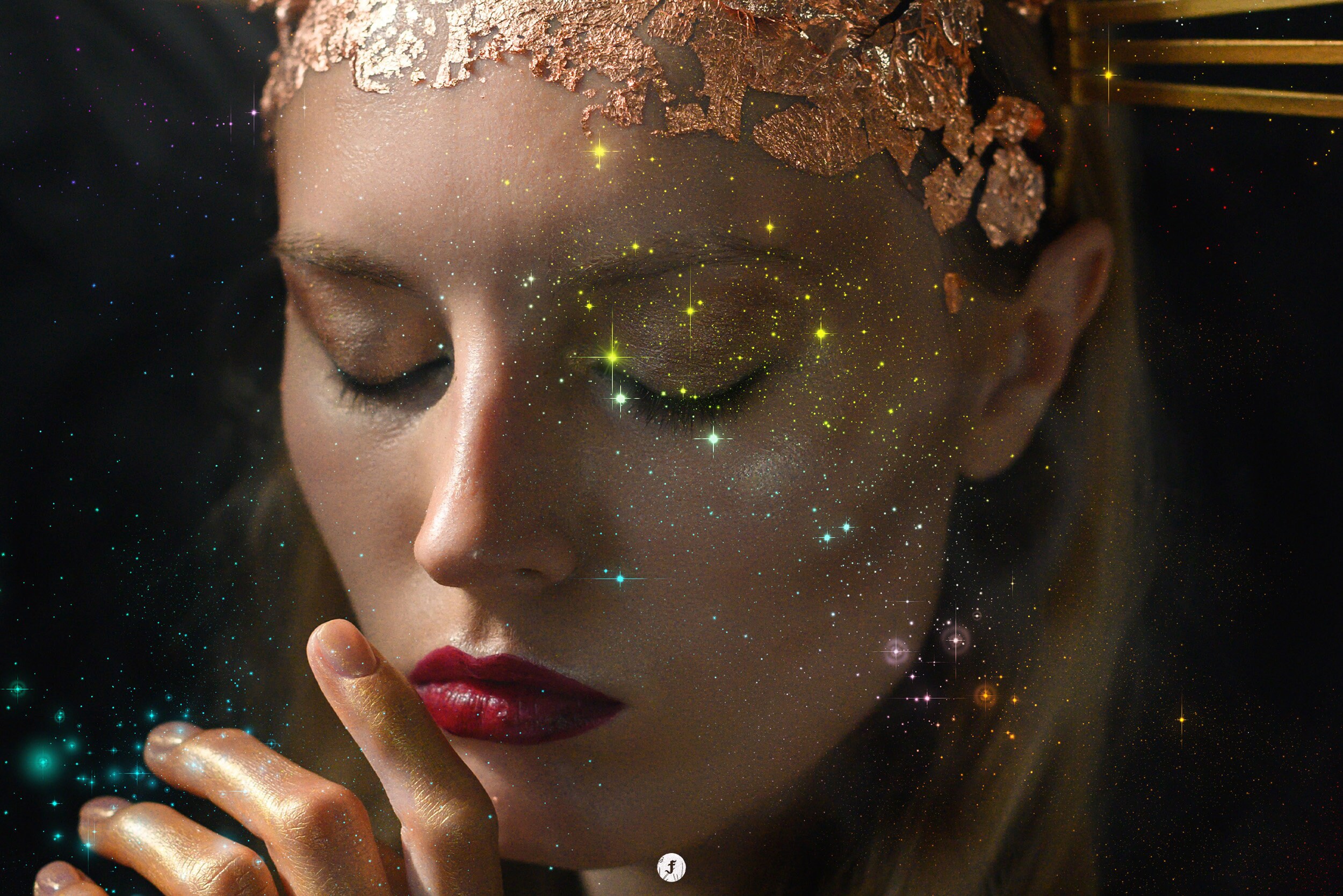 Rainbow Glitter Stars Overlays Iridescent Magical Sparkling Iridescent ...