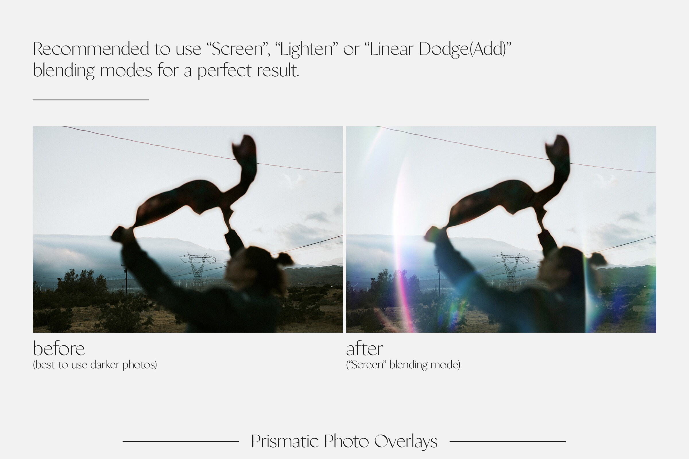 Prism Photo Overlays | Rainbow Light, Crystal Shine Overlay, Light ...